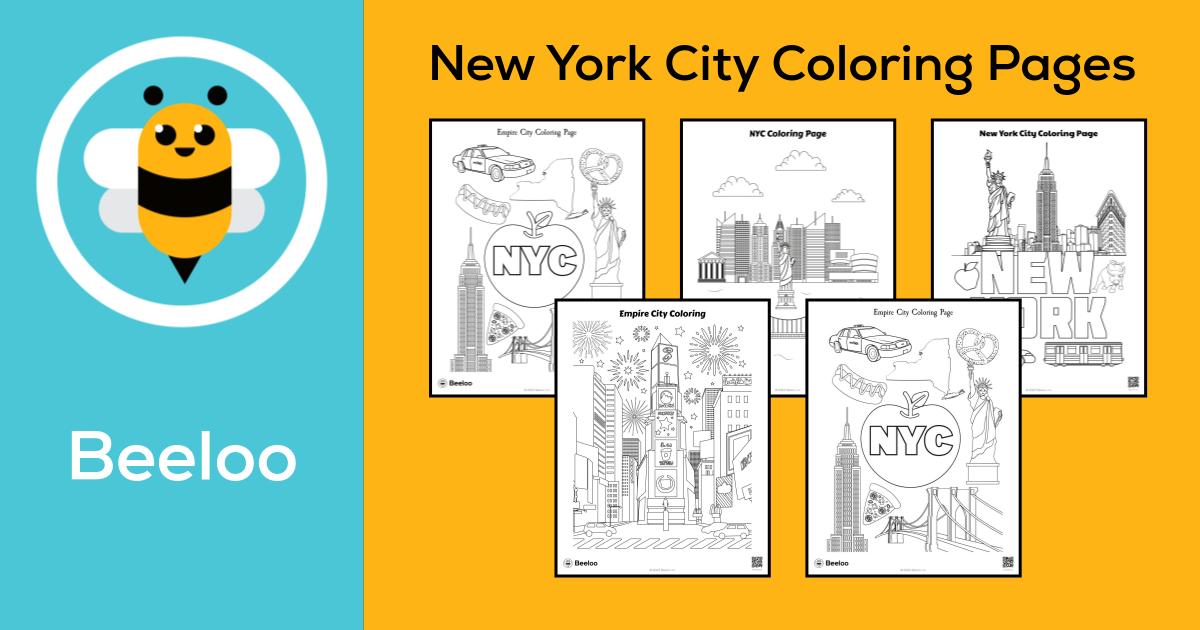 New York City-themed Coloring Pages • Beeloo Printable Crafts and ...