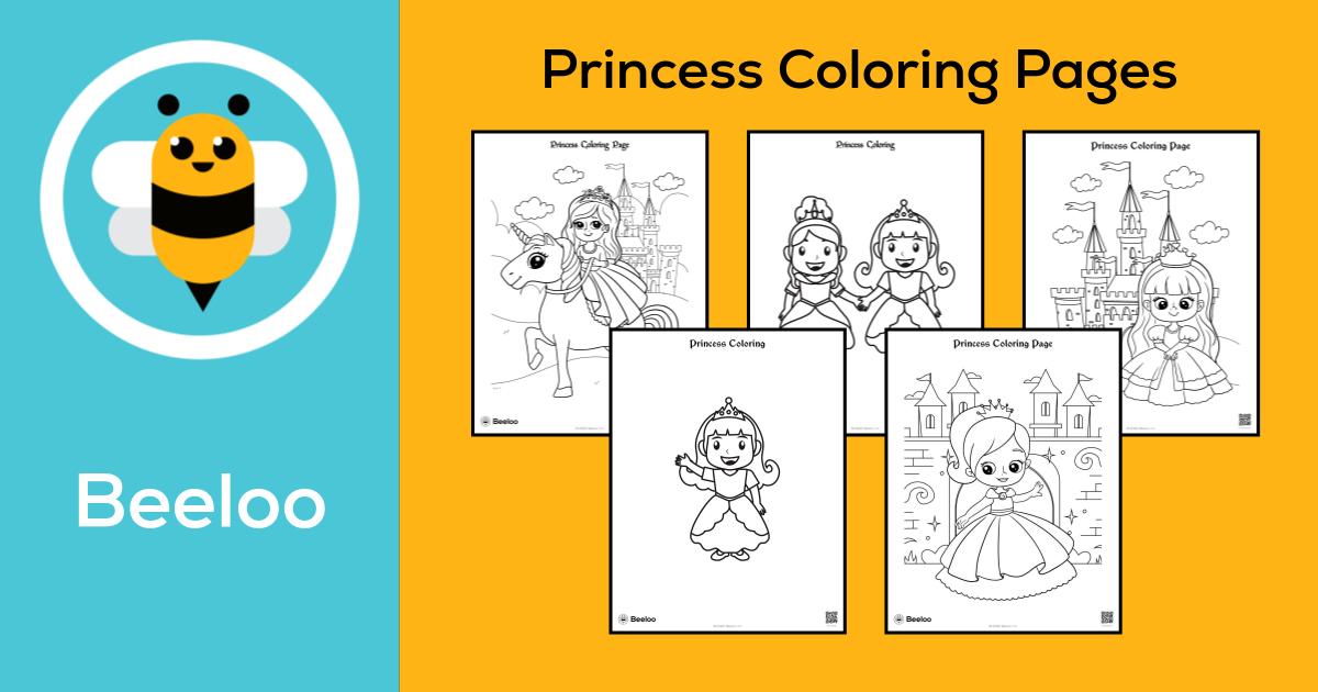 Princess-themed Coloring Pages • Beeloo Printable Crafts and Activities ...